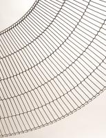 China Curved Corner Stainless Steel Wire Mesh Belt , Flat Wire Conveyor Belt Rod Network for sale