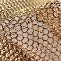 China Bronze Color Chain Mail Ring Metal Mesh Curtain Panels For Space Divider for sale