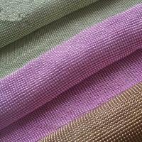 China Silver / Golden Wire Mesh Curtain Aluminum Metallic Sequined Fabrics Multi Shape for sale