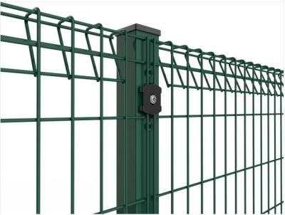 China Roll Top Welded Wire Mesh Fence Panels Galvanized / Powder Coated Surface for sale