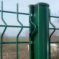 China Folding Curved PVC Coated Steel Wire Fencing , Heavy Gauge Wire Fence Panels For School for sale
