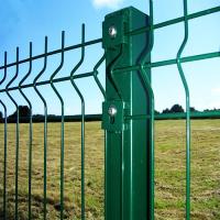 China 3D Curvy PVC Coated Welded Wire Mesh Fencing , Metal Security Fence Panels For Airport for sale