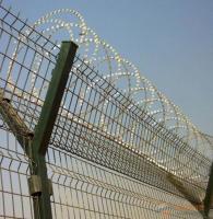 China Razor Welded Wire Mesh Fence Panels In 6 Gauge Airport Security Perimeter for sale