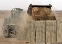 China Military Welded Hesco Bastion Barrier Wall , Gabion Hesco Barriers Geotextile Lined for sale