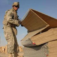 China Sand Filled Military Hesco Barriers , Hesco Bastion Gabion Barrier Wall Soldier Protection  for sale