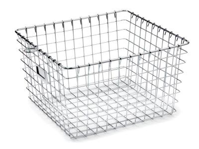 China High Strength Metal Sterilization Trays Wire Basket Stackable For Washing Processes for sale