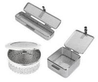 China Fine Mesh Surgical Instrument Sterilization Containers Medical Basket / Tray for sale