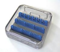 China Welded / Perforated Endoscopes Sterilization Trays , Sterilization Baskets Stainless Steel for sale