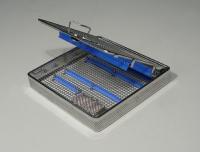 China Welded / Perforated Endoscopes Sterilization Trays , Sterilization Baskets Stainless Steel for sale