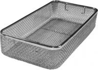 China Electro Polished Steel Surgical Instrument Sterilization Containers With Drop Down Handles for sale