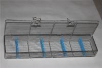 China Endoscope Trays Surgical Instrument Sterilization Containers Stainless Steel Wire Mesh Basket for sale
