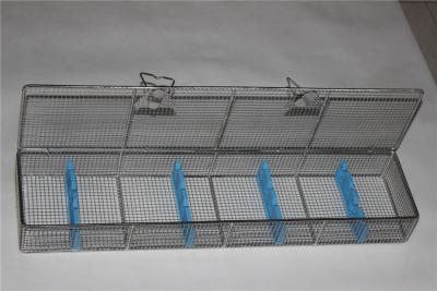 China Endoscope Trays Surgical Instrument Sterilization Containers Stainless Steel Wire Mesh Basket for sale