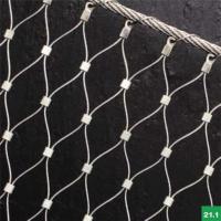 China Animal Cages Flexible Cable Mesh Diamond Ferruled Panel Customized Net Height for sale