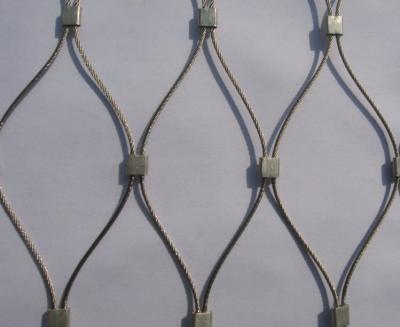 China Diamond Ferruled Flexible Cable Mesh SS Material High Open Area Animal Enclosure for sale