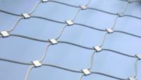 China Rhombus Stainless Steel Cable Netting , Bird Aviary Steel Cable Mesh No Toxic for sale