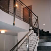 China Ferrule Flexible Cable Mesh Stainless Steel Rope 3D Structure For Spiral Staircase for sale