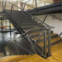 China Ferrule Flexible Cable Mesh Stainless Steel Rope 3D Structure For Spiral Staircase for sale