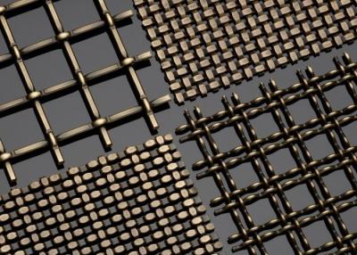 China SS Woven Architectural Wire Mesh Perforated Steel Cladding With Special Crimps for sale
