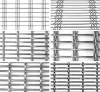 China SS Woven Architectural Wire Mesh Perforated Steel Cladding With Special Crimps for sale