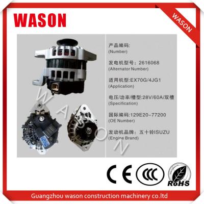 China P180 Daewoo Alternator Daewoo Excavator Parts 219154 A124041 300901-00007 for sale