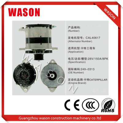 China Grader Spare Parts Excavator Alternator J180 Alternator With ISO9001 Certificate for sale
