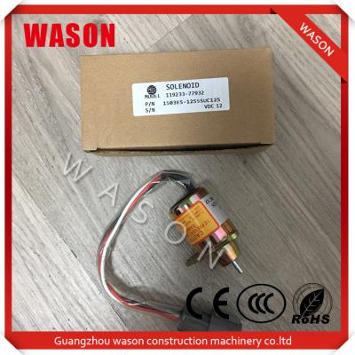 China 11923377932 Kobelco Spare Parts Fuel Stop Solenoid For Sk55sr-5 for sale