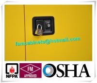 China Yellow Industrial Safety Cabinets , Flame Proof Storage Cabinets For Waste Chemical for sale