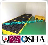 China HDPE Chemical Spill Pallet Fire Resistant File Cabinet Leak Proof For 4 Drum for sale
