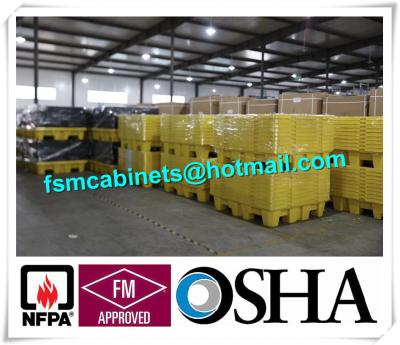 China HDPE Chemical Spill Pallet Fire Resistant File Cabinet Leak Proof For 4 Drum for sale