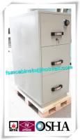 China Steel 3 Drawer Fireproof Safety Cabinet , Fire Resistant File Cabinet For Paper Documents for sale