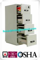 China Steel Waterproof Fire Resistant File Cabinet , Two Drawer Fire Rating Storage Cabinet for sale
