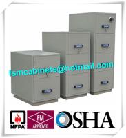 China Steel 4 Drawers Fire Resistant File Cabinets , Fireproof File Cabinets For Documents for sale