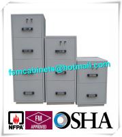 China Steel 4 Drawers Fire Resistant File Cabinets , Fireproof File Cabinets For Documents for sale