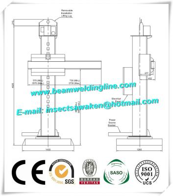 China Pipe And Column Boom Pipe Automatic Welding Equipment 3000mm for sale