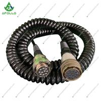 China APOLLO 1M Cable For Asphalt Paver CAT-AP655F 11-pin Socket - 10-pin Screw Socket for sale