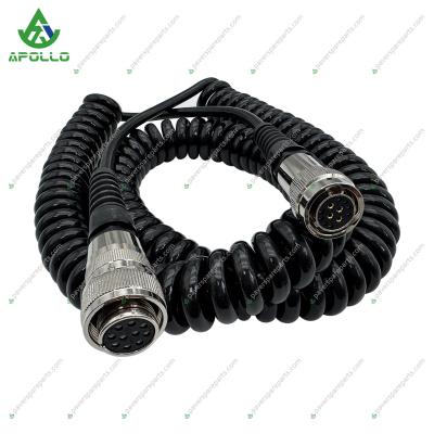 China APOLLO  VOE12808147 Power Data Cable Asphalt Paver Digital Control Handle 04-02-02560 Connecting Wire 12-Pin Socket - 10 Pin Screw Paver Cable For ABG/BOMAG/DYNAPAC PAVER Machine for sale
