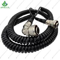 China APOLLO 360-6702 Cable 1.5M Spiral Cable AF655F Ultrasonic Level Meter Connection for Asphalt Paver for sale