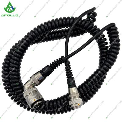 China APOLLO 360-6702 Cable 1.5M Spiral Cable to Connect Ultrasonic Sensor for Asphalt Paver AF655F for sale
