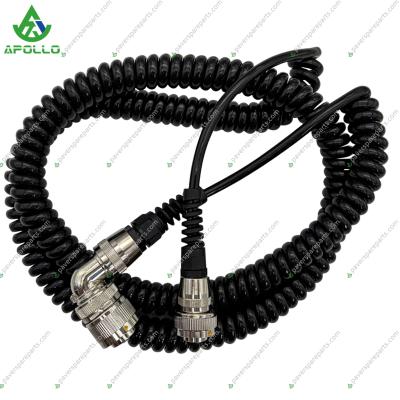 China APOLLO Asphalt Paver AF655F Cable 360-6702  Electrical Wire 1.5M Spiral Cable to Connect Ultrasonic Sensor for sale