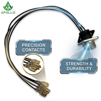 China APOLLO RM54426663 6 Pin Data Cable Socket Plug for ABG Paver Screed Wire Harness Distributor for sale