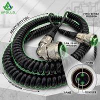 China APOLLO 360-6702 Spiral Cable 1.5M AF655F Ultrasonic Level Meter Connection Asphalt Paver Parts for sale