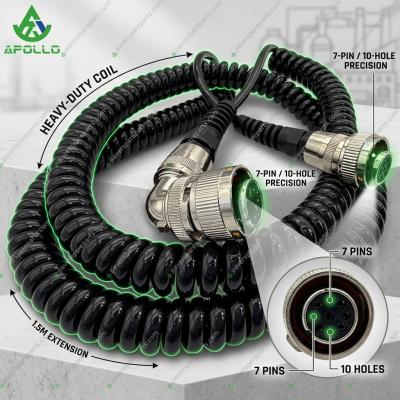 China APOLLO 360-6702 Spiral Cable 1.5M AF655F Ultrasonic Level Meter Connection Asphalt Paver Parts for sale