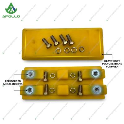 China APOLLO Poly Track Pad Screw Holes 2411112 Track Shoe Poly Track Pads for Road Milling Machines for sale