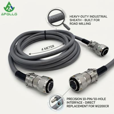 China APOLLO W2200CR Main Console Power Cable 130245 4M 10-Pin Replacement Cord for Road Milling Machine for sale