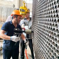 China IDPA38 Heat Exchanger Tube Facing Machine - 14-40mm Cutting Range, 1.34 HP Pneumatic Tool for sale