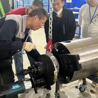 China ID630 Pipe Beveling Machine 11.81-24.80 Inch Range with 2.2-2.76 kW Electric or Pneumatic Drive for sale