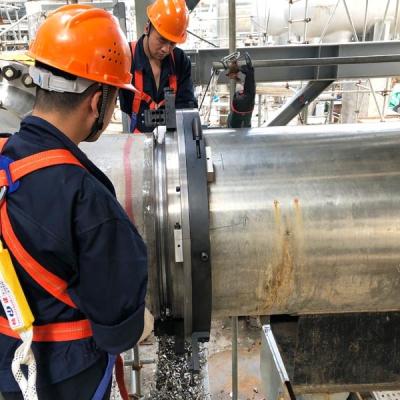 China OD-560 Split Frame Pipe Cutting Machine 400-560mm 16-22 Inch Cold Cutting Beveling Equipment for sale
