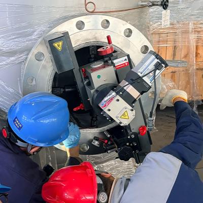 China FI26 Portable Flange Facer ID-Mounted Flange Facing Machine 120-700 mm On-Site Repair Pneumatic Electric Servo Drive for sale