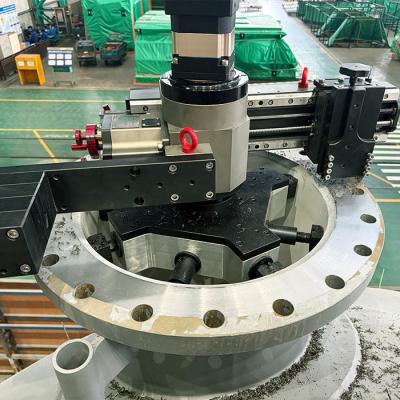 China FI40 Flange Facer 6-40 Inch Facing Range Pneumatic Electric Drive ASME B16.5 for sale
