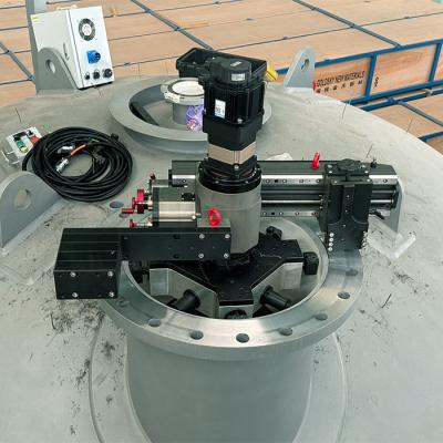 China FI40 Flange Facer 6-40 In-Situ Bore Mounted Pneumatic Electric 2.2 Hp Machining Tool for sale